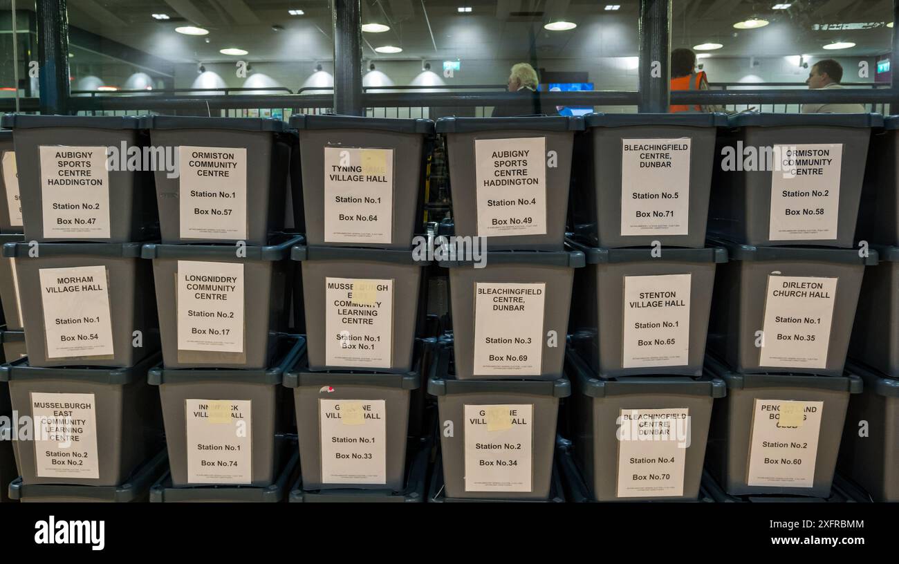 East Lothian, Scotland, UK, 05 July 2024. General Election count: the ...
