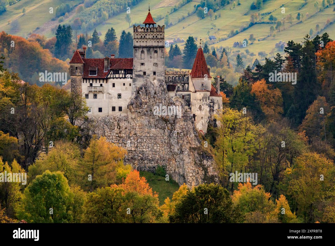 Europe, Romania. Bran. Castle Bran, Exterior. Dracula's Castle Stock ...
