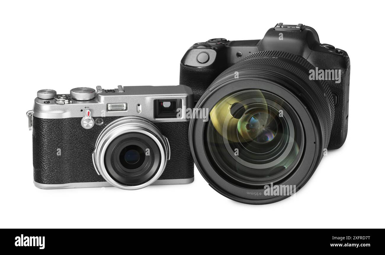 Retro analog cameras Cut Out Stock Images & Pictures - Alamy