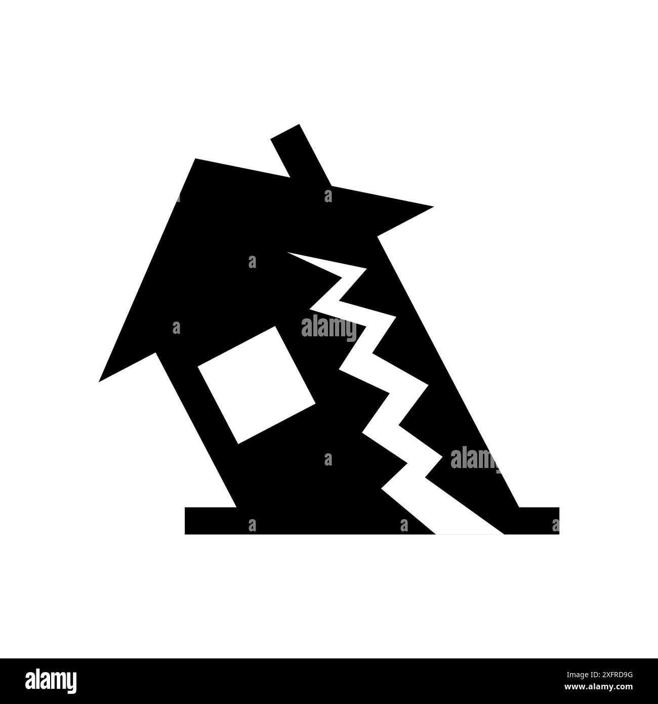 Crumpled paper icon. Black and white design. Abstract vector shape ...