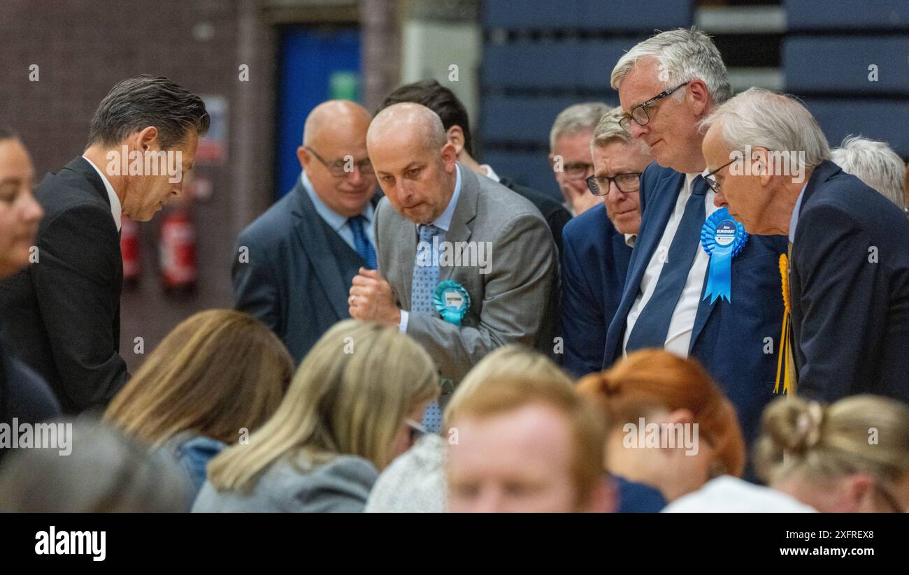 Brentwood Essex 5th Jul 2024 General Election count at the Brentwood ...