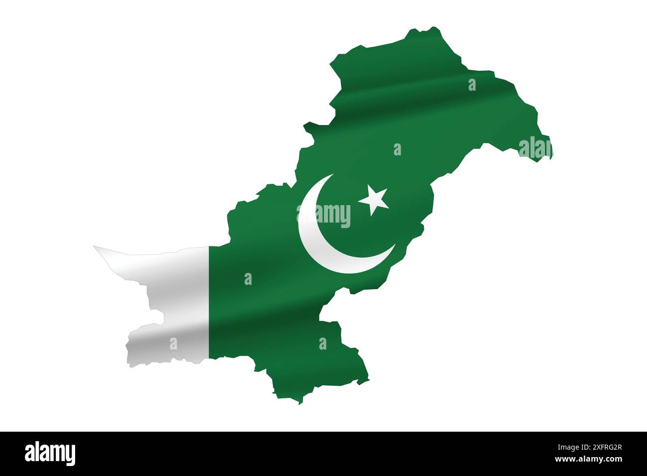 Pak map with flag hi-res stock photography and images - Alamy