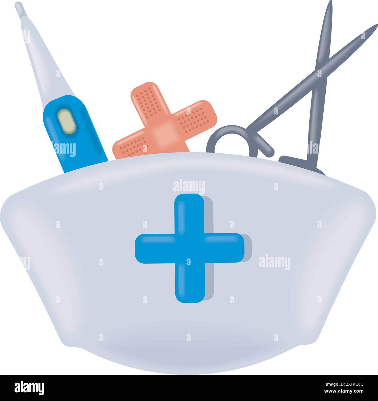 nurse hat and medical objects for treatment Stock Vector Image & Art ...