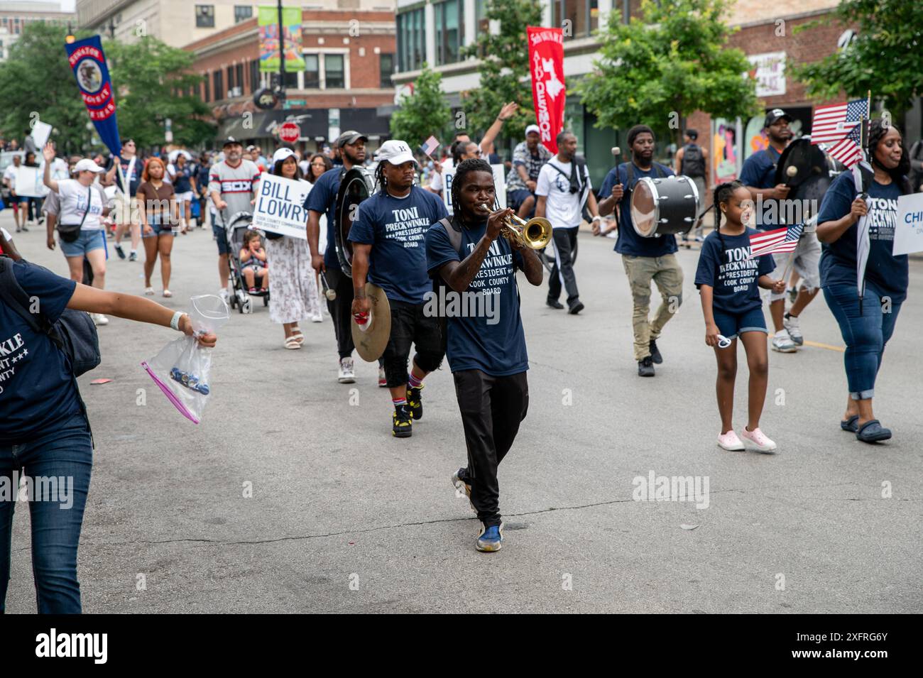 Chicago 4th of July Hyde Park parade Stock Photo - Alamy