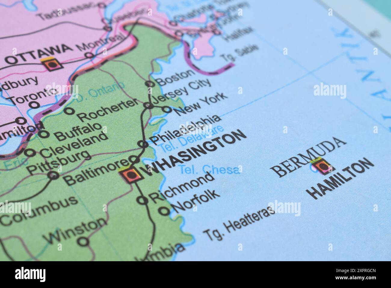 Washington physical map hi-res stock photography and images - Alamy