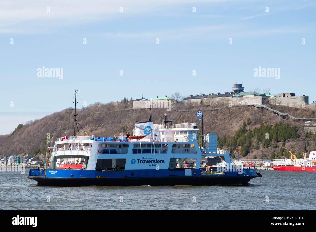 Ferry crossing between Levis and Quebec City, Quebec, Canada Stock ...