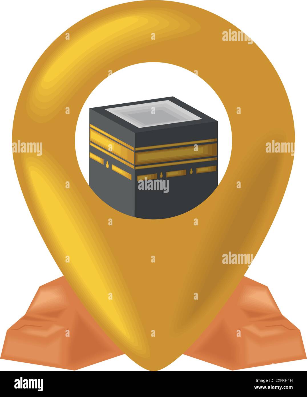 kaaba qibla location map pin Stock Vector Image & Art - Alamy