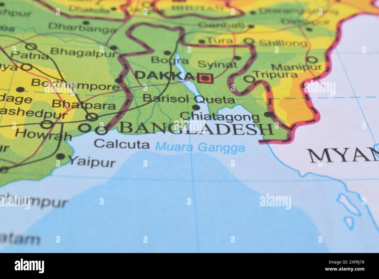 Political map bangladesh hi-res stock photography and images - Alamy