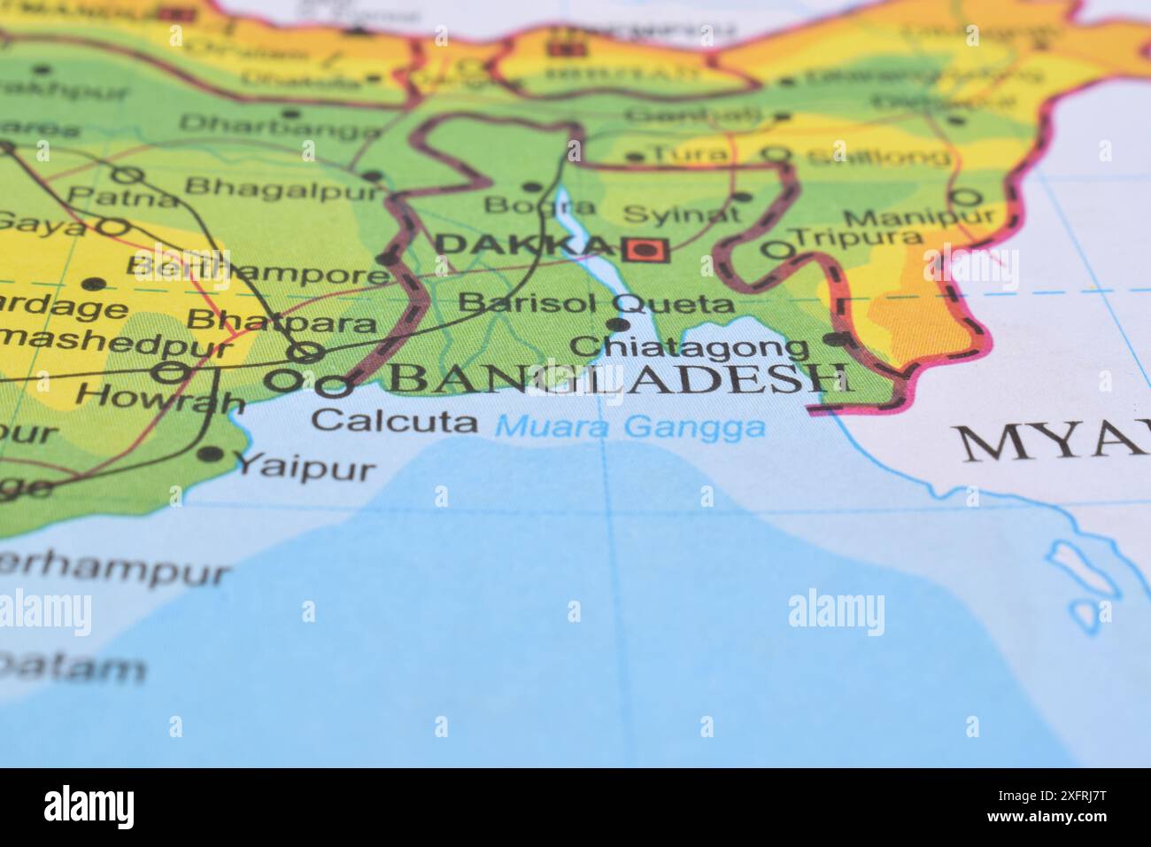 Political map bangladesh hi-res stock photography and images - Alamy