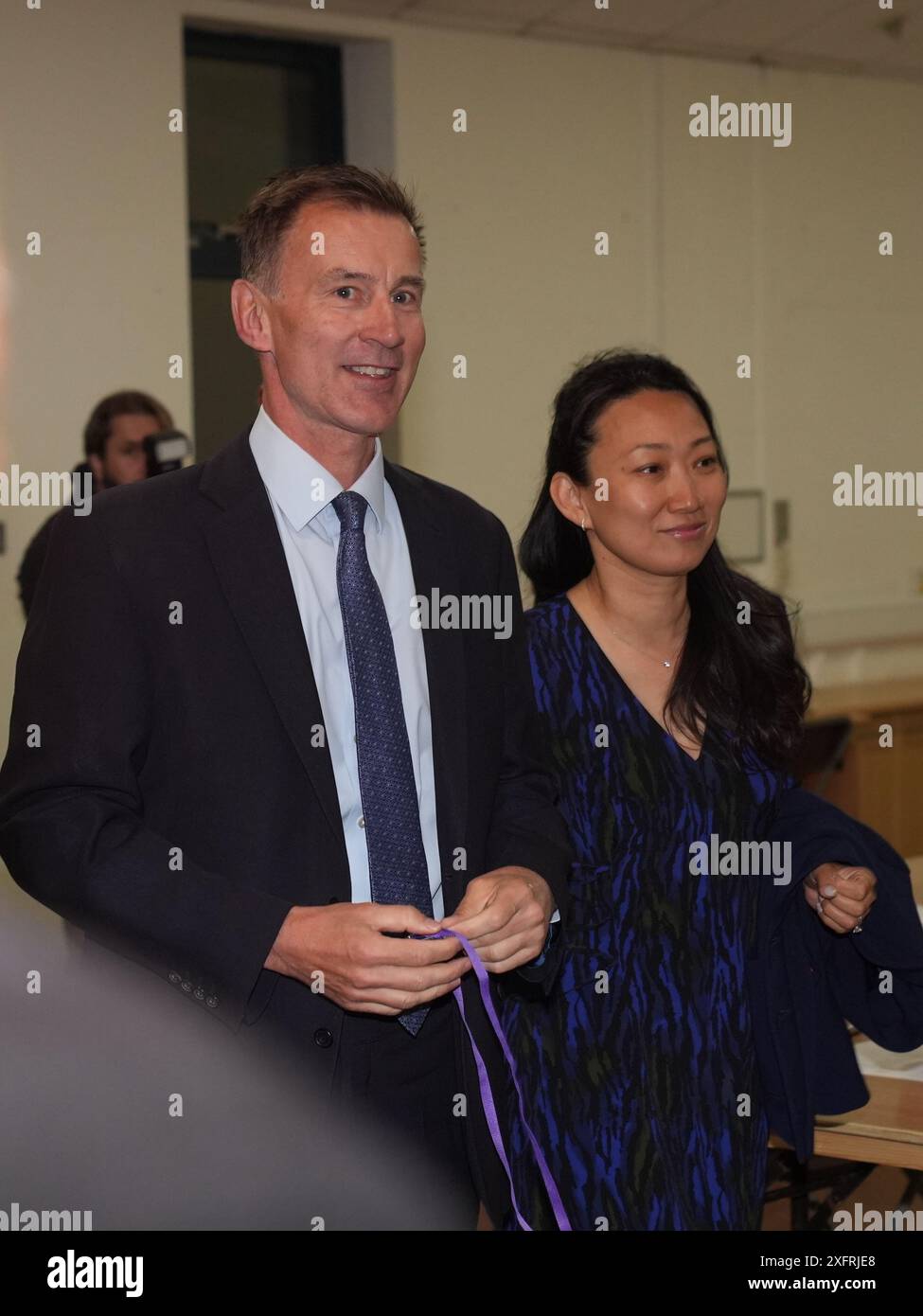 Chancellor of the Exchequer Jeremy Hunt at the declaration for the ...