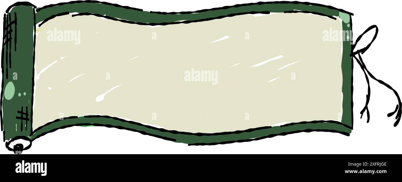 Freehand drawing illustration of the scroll frame Stock Vector Image ...