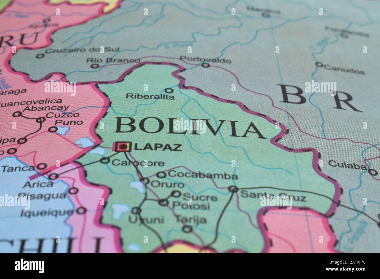 bolivian plateau on map
