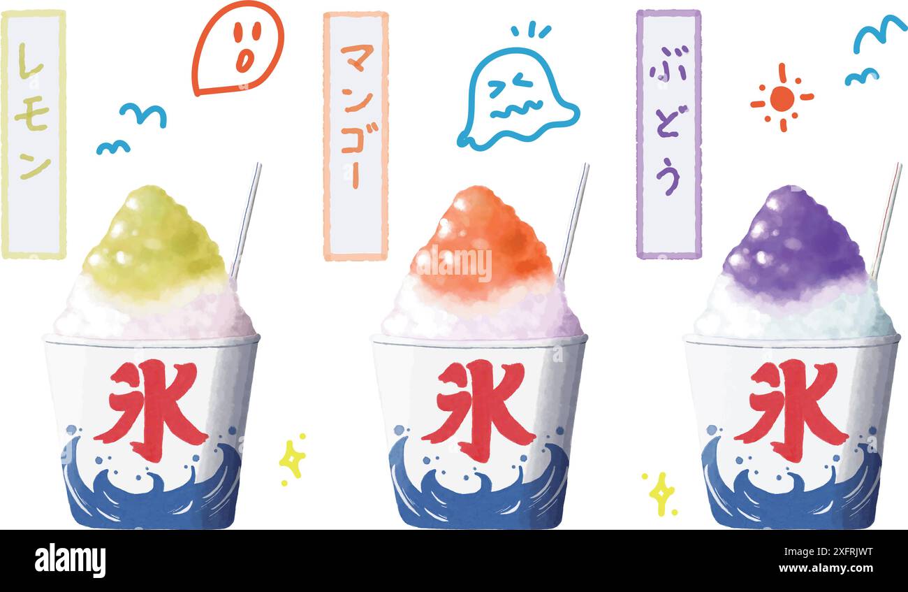 This vibrant watercolor painting set captures the essence of summer in ...