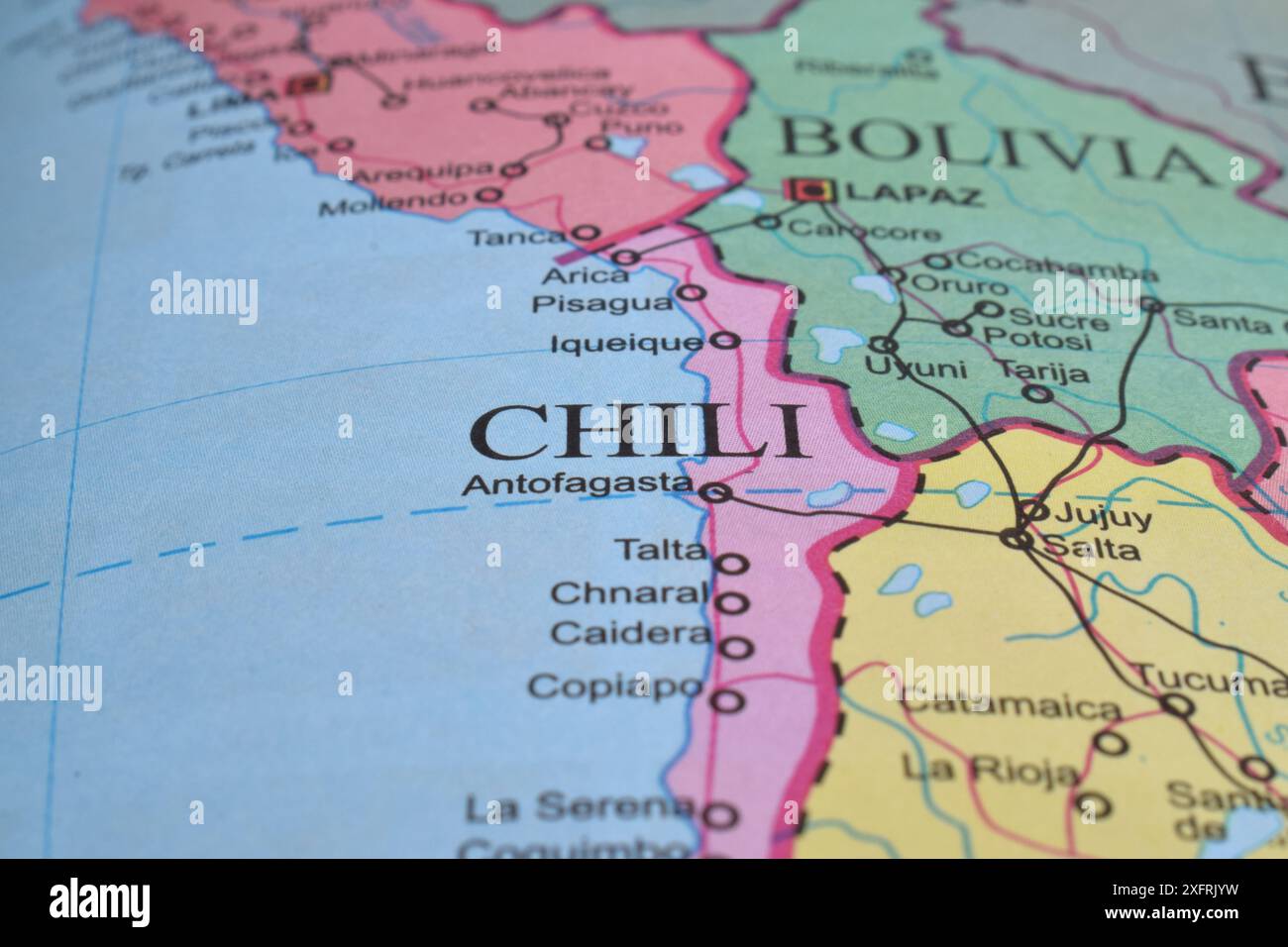 Political map chile capital santiago hi-res stock photography and ...