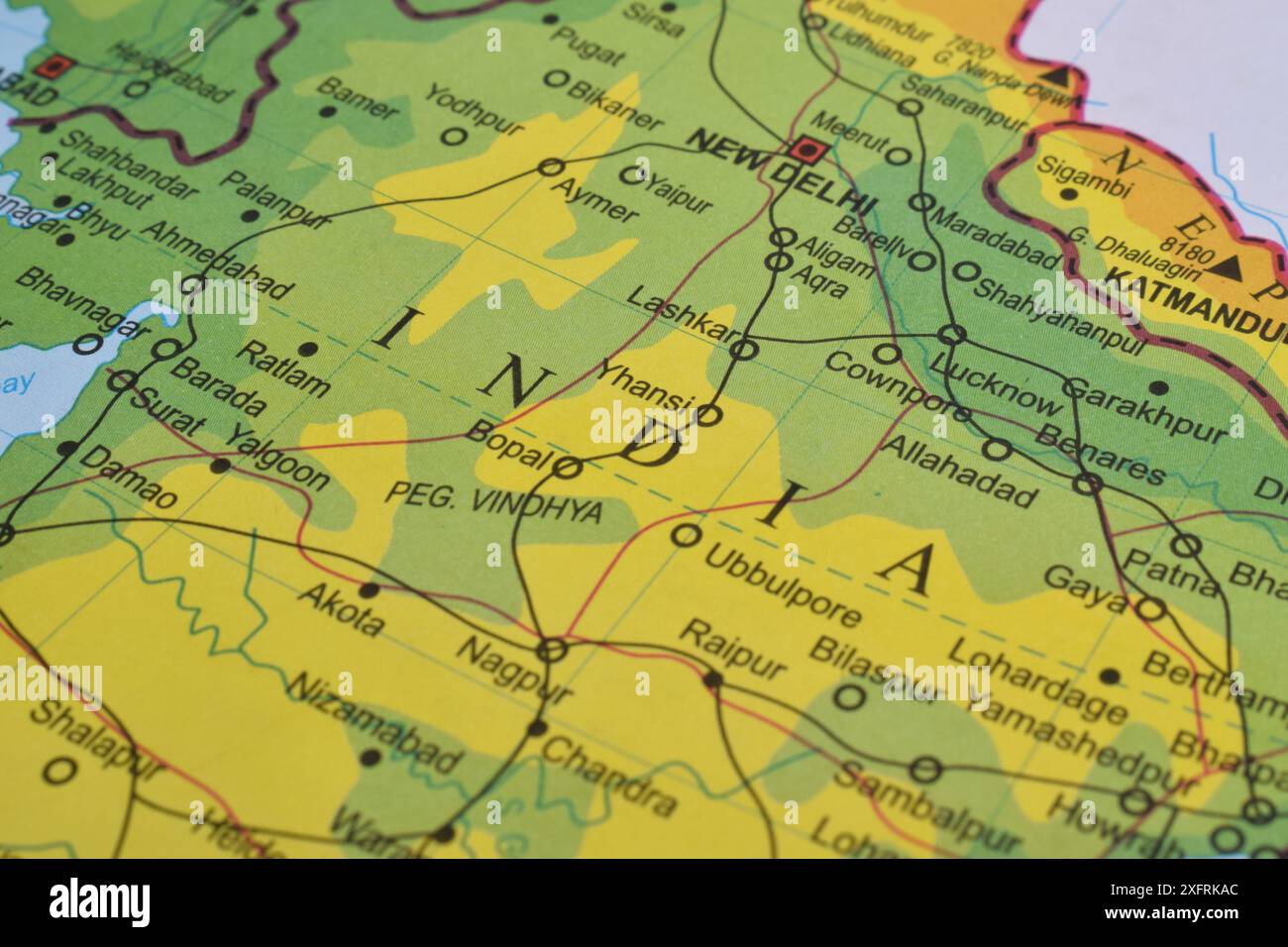 India political map national hi-res stock photography and images - Alamy