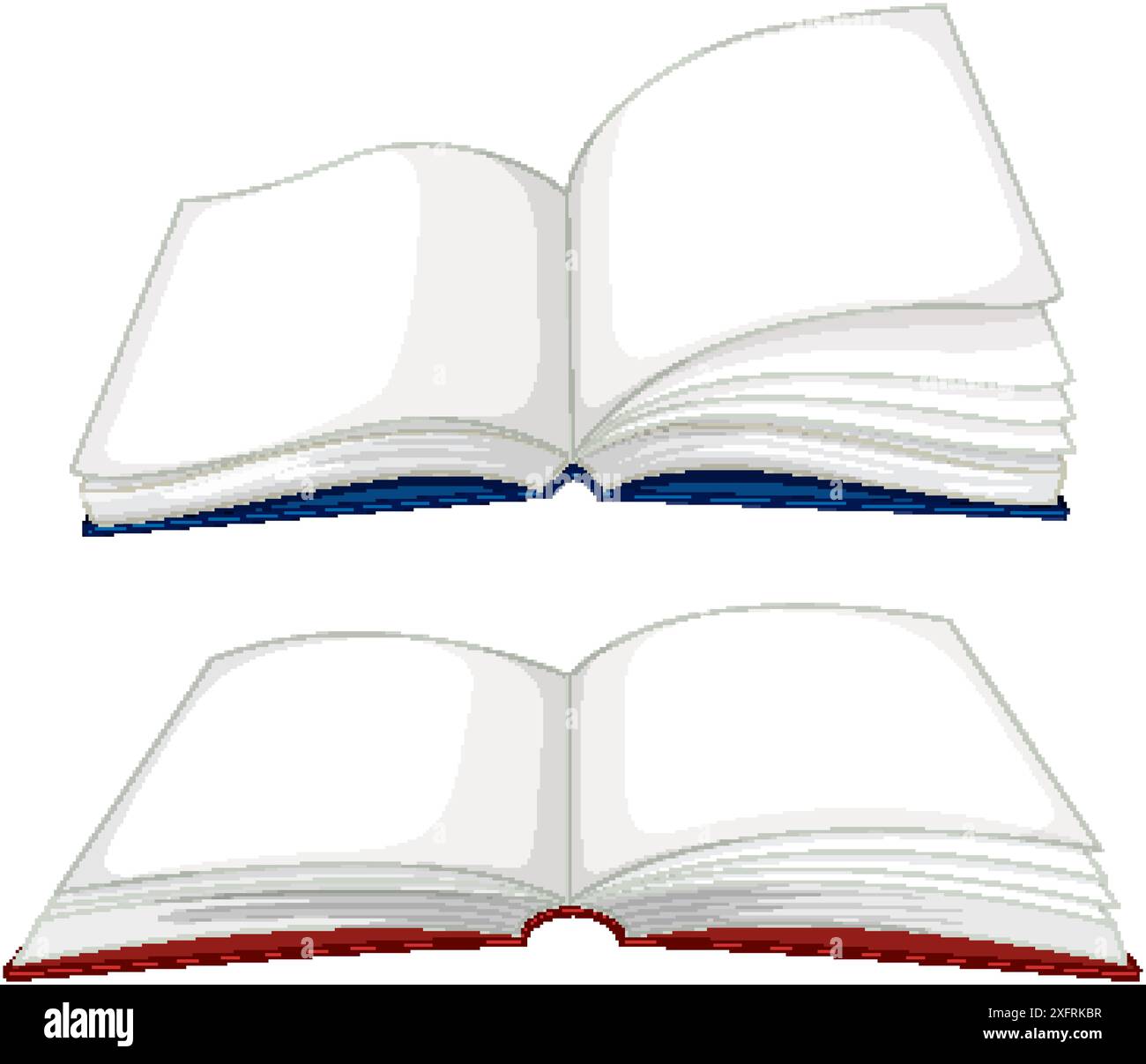 Two open books with blank pages Stock Vector Image & Art - Alamy