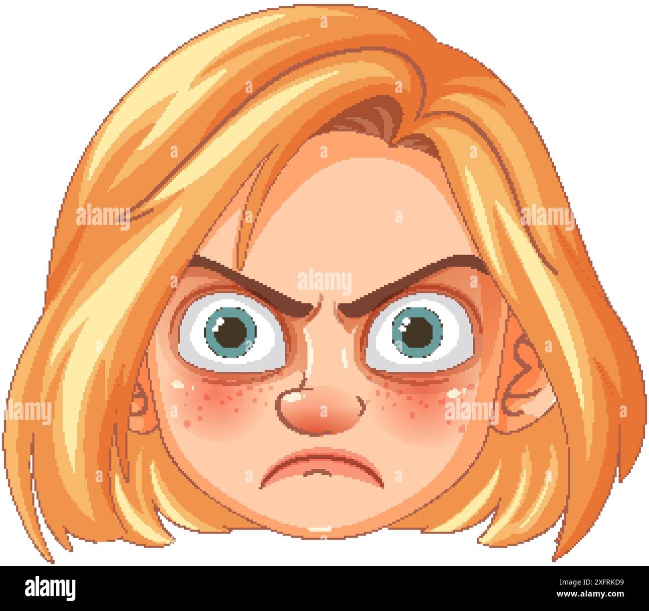 A cartoon face showing intense anger Stock Vector Image & Art - Alamy