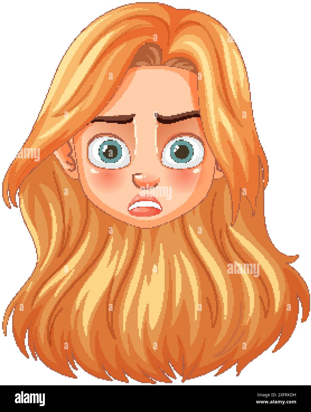 Illustration of a girl with a surprised expression Stock Vector Image ...
