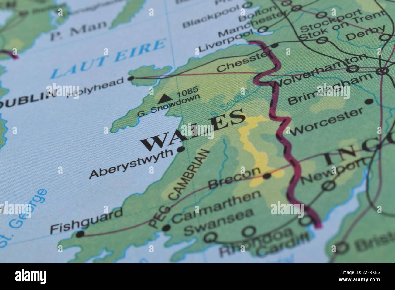 Road map cardiff wales hi-res stock photography and images - Alamy