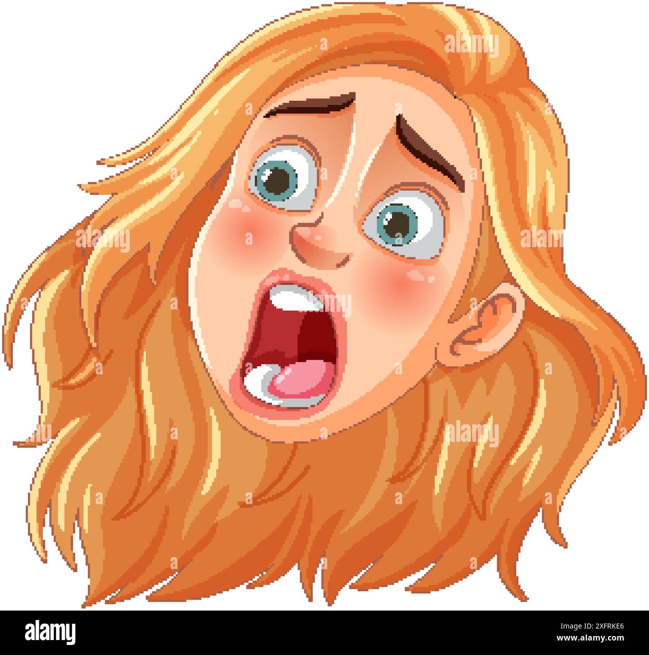A shocked expression with wide eyes and open mouth Stock Vector Image ...