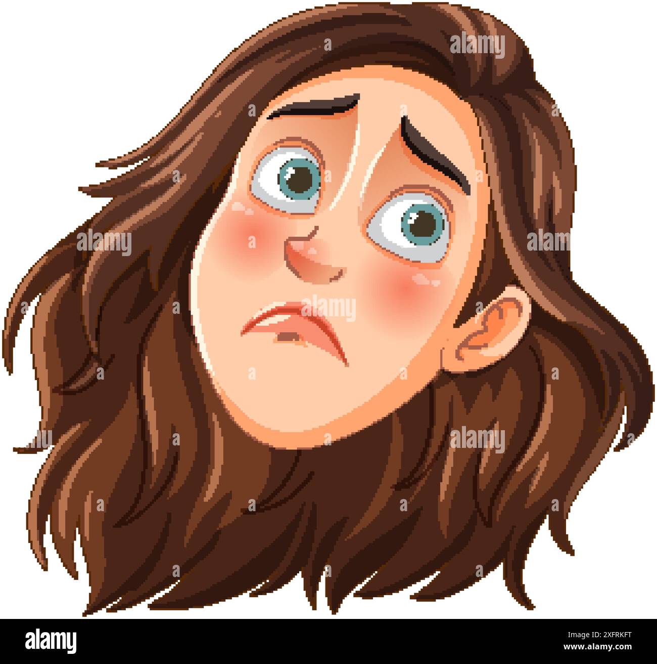 Illustration of a woman looking worried Stock Vector Image & Art - Alamy