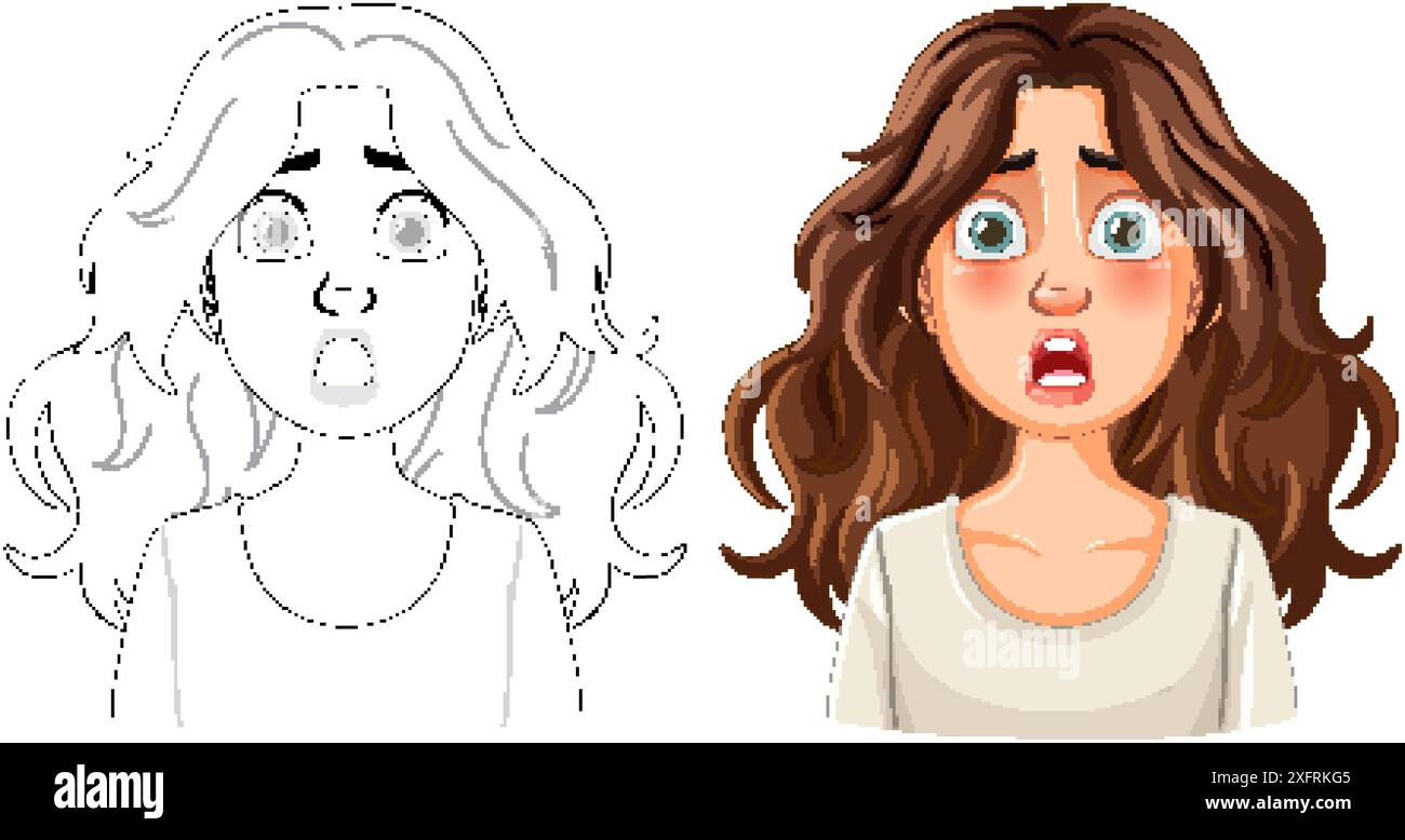 Shocked surprised woman open Stock Vector Images - Alamy