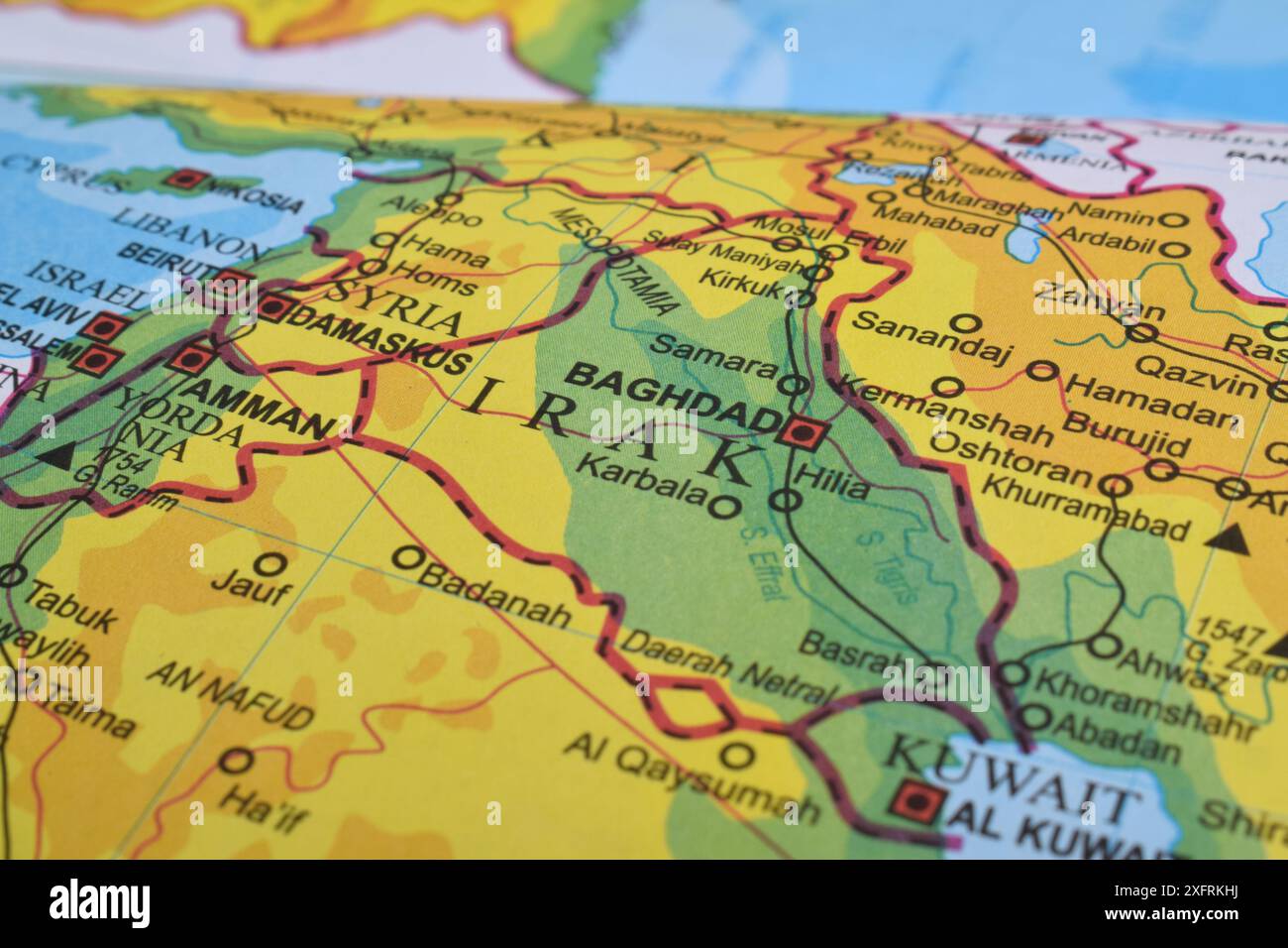 Iraq political map capital hi-res stock photography and images - Alamy