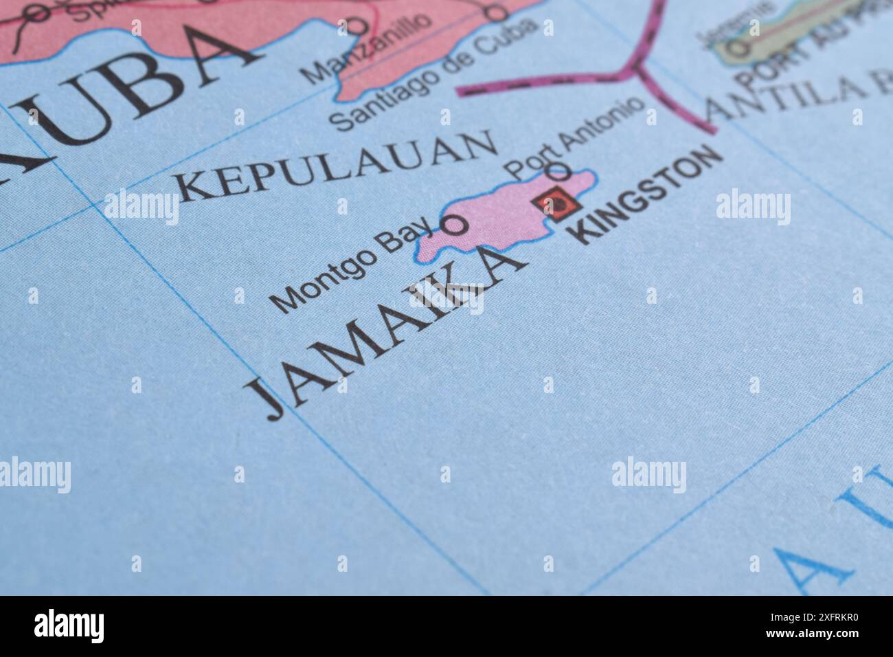 Jamaica political map capital hi-res stock photography and images - Alamy