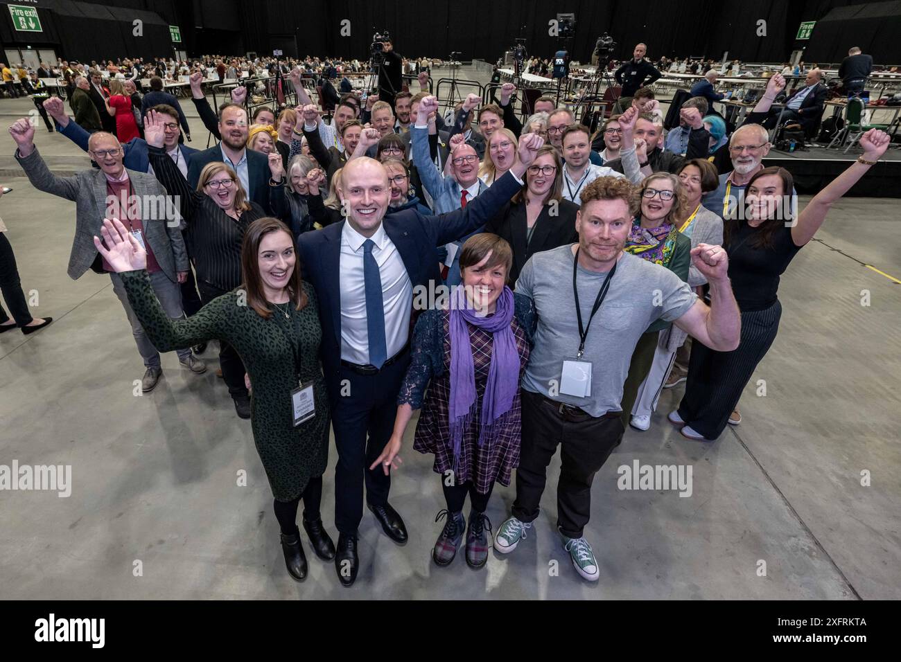 SNP's Westminster leader Stephen Flynn (second left), and SNP's Kirsty ...