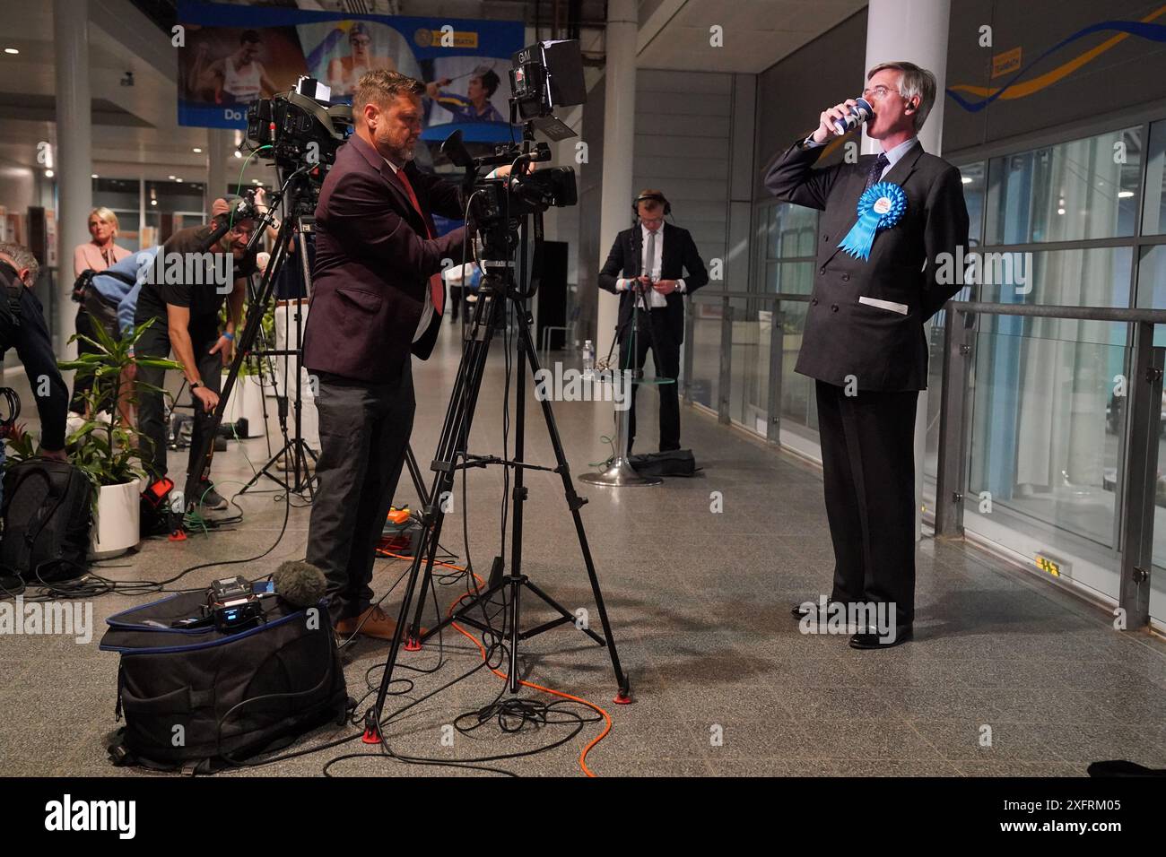Sir Jacob Rees-Mogg at the Sports Training Village, University of Bath ...