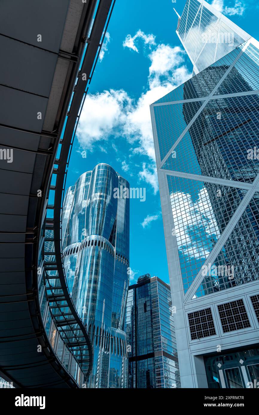 Modern financial skyscrapers in Hong Kong Stock Photo - Alamy