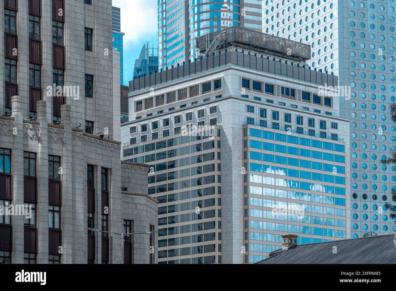 Modern financial skyscrapers in Hong Kong Stock Photo - Alamy