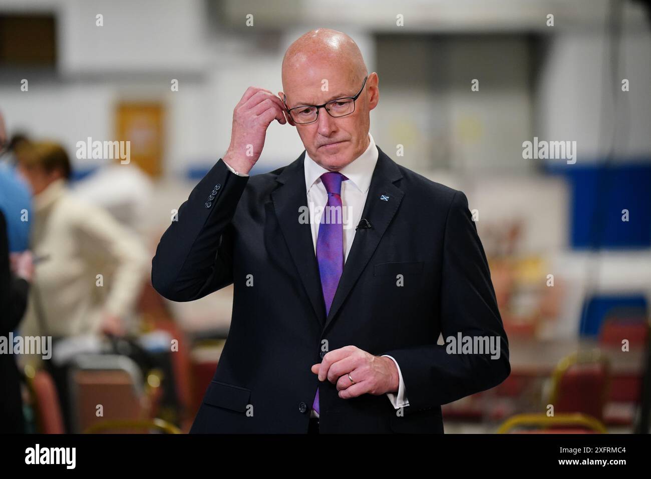 Scottish First Minister and SNP leader John Swinney at Ice Hall in the ...