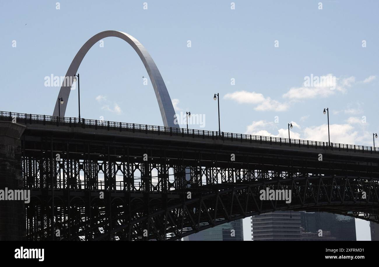 St. Louis, United States. 04th July, 2024. The Gateway Arch is seen ...
