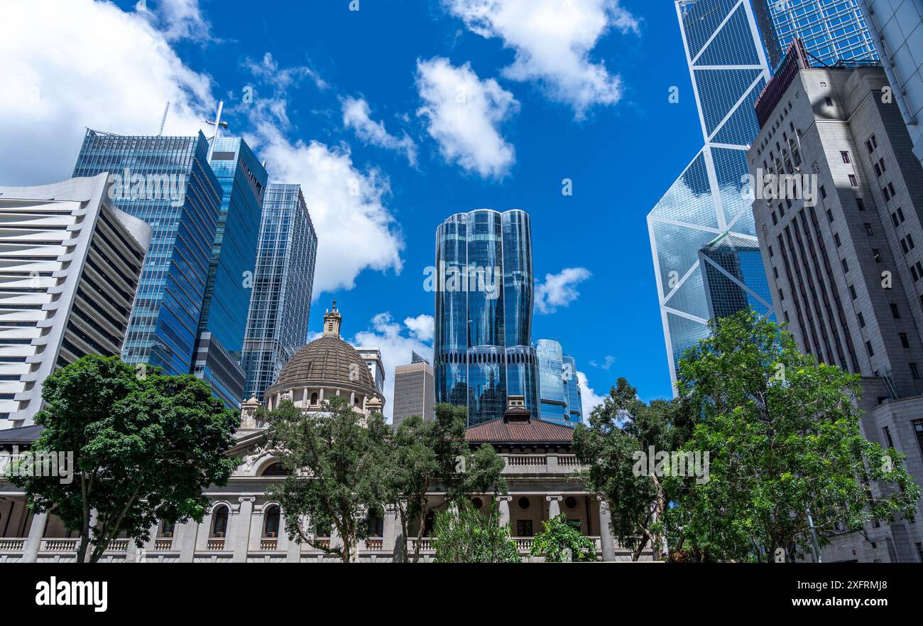 Modern financial skyscrapers in Hong Kong Stock Photo - Alamy