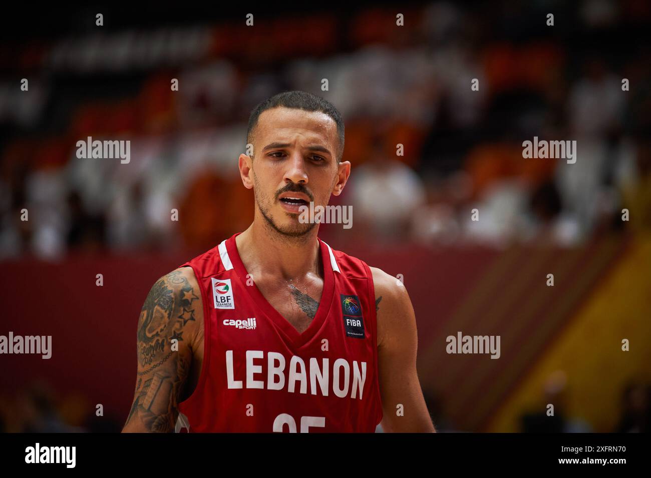 Ali Mezher from Lebanon team seen in action during the game between ...
