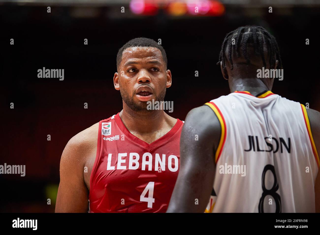 Omari Rasulala Spellman from Lebanon team seen in action during the ...
