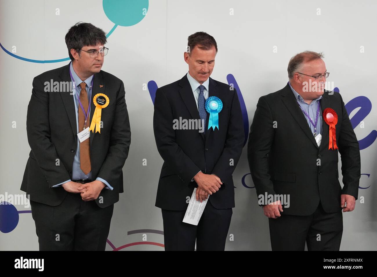 Chancellor of the Exchequer Jeremy Hunt at the declaration for the ...