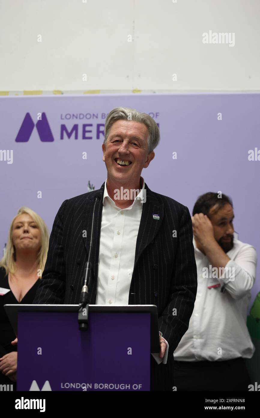 Mitcham, London, UK. Friday July 5th, 2024. Liberal Democrat candidate ...