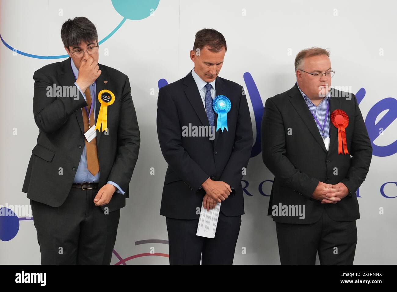 Chancellor of the Exchequer Jeremy Hunt at the declaration for the ...