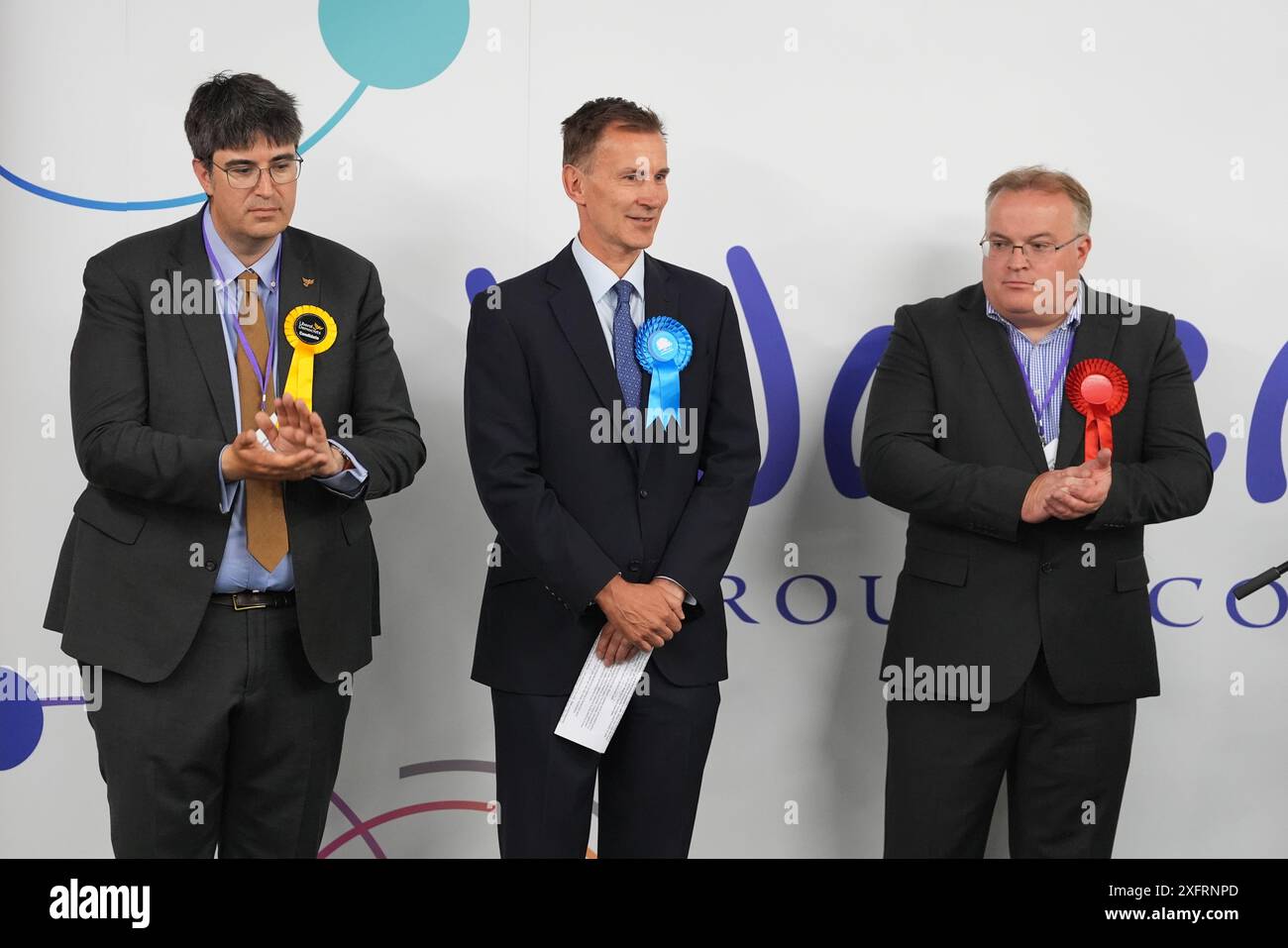 Chancellor of the Exchequer Jeremy Hunt at the declaration for the ...