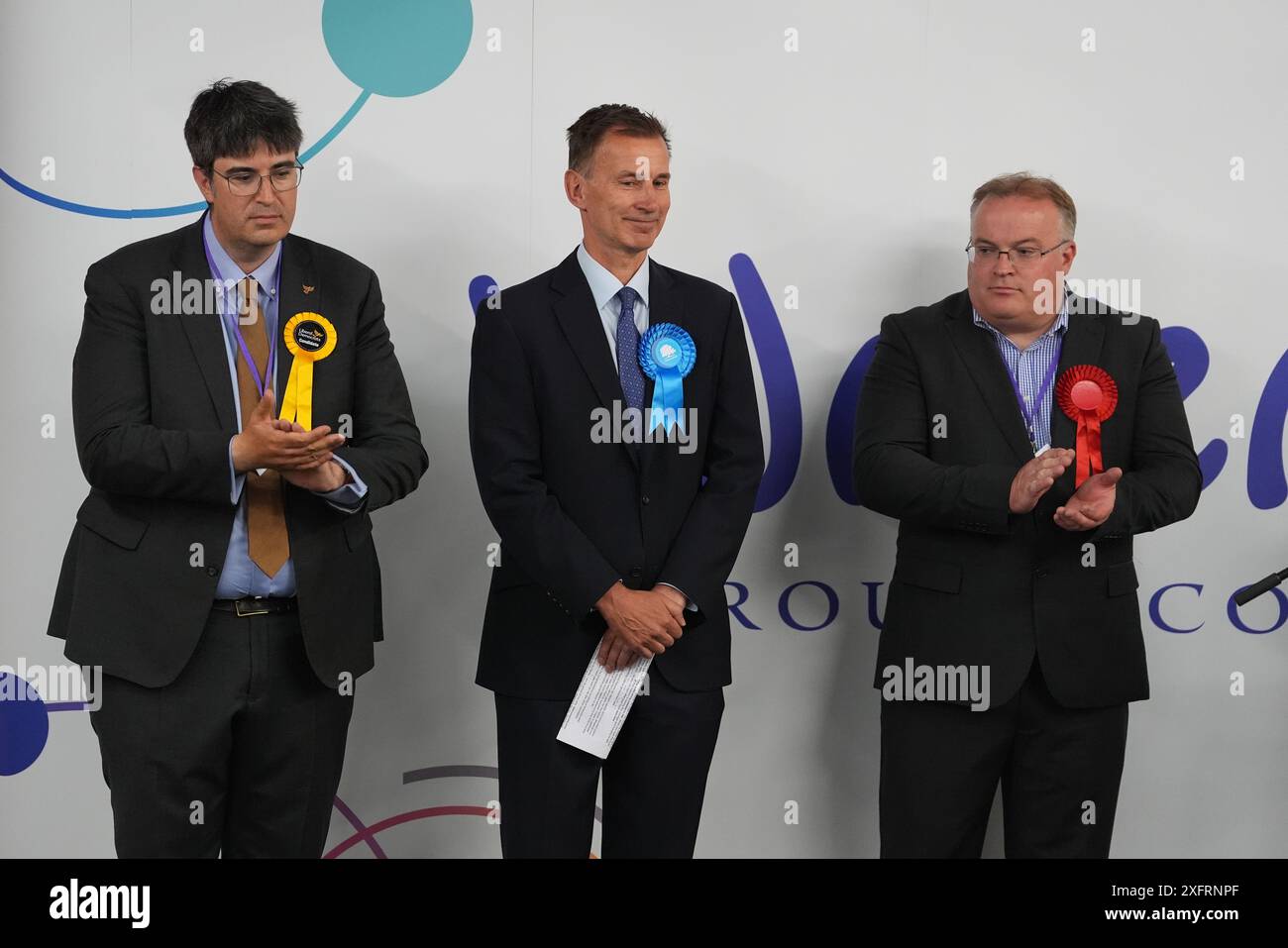 Chancellor of the Exchequer Jeremy Hunt at the declaration for the ...