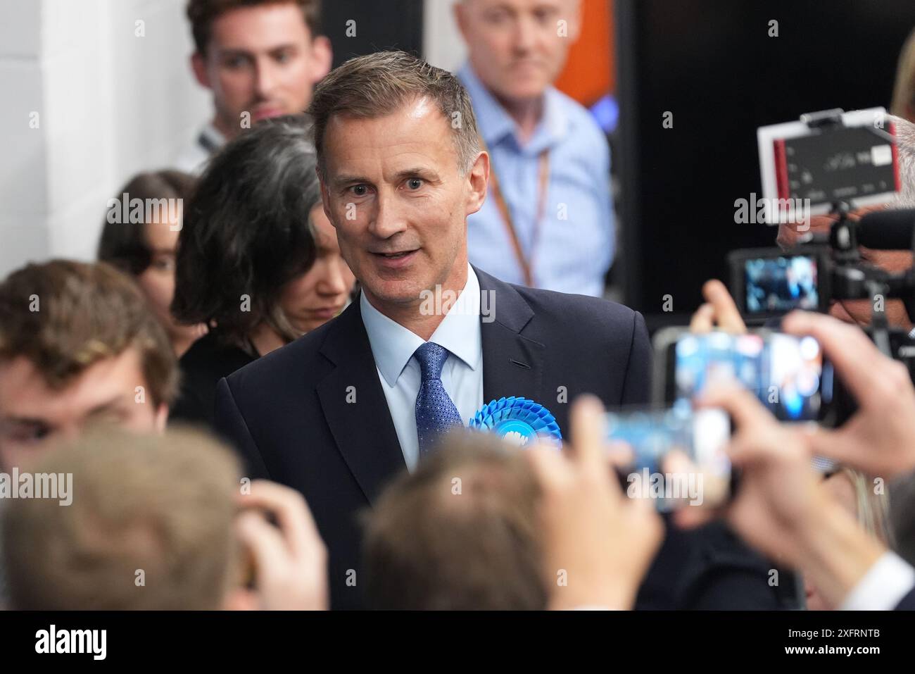 Chancellor of the Exchequer Jeremy Hunt at the declaration for the ...