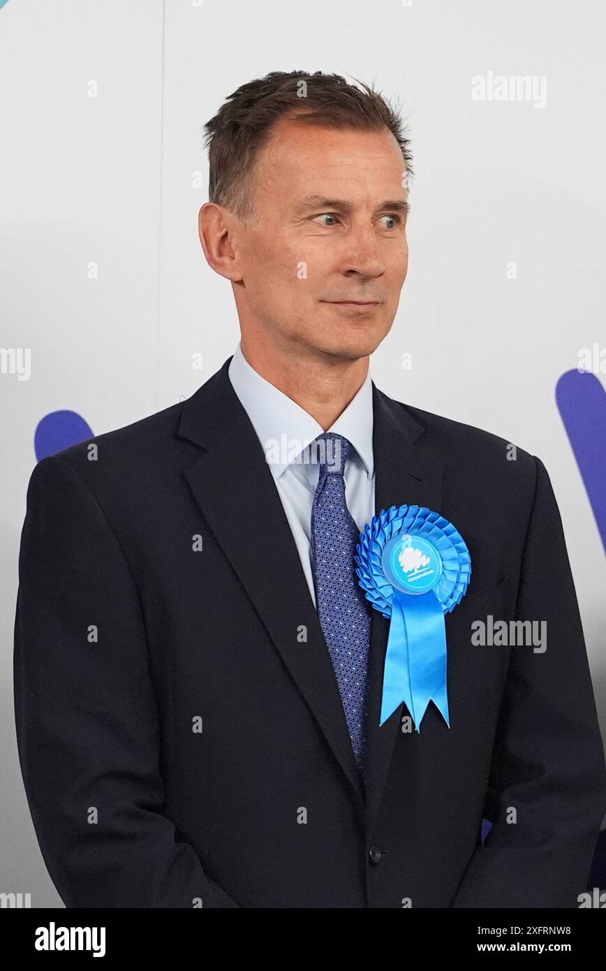 Chancellor of the Exchequer Jeremy Hunt at the declaration for the ...