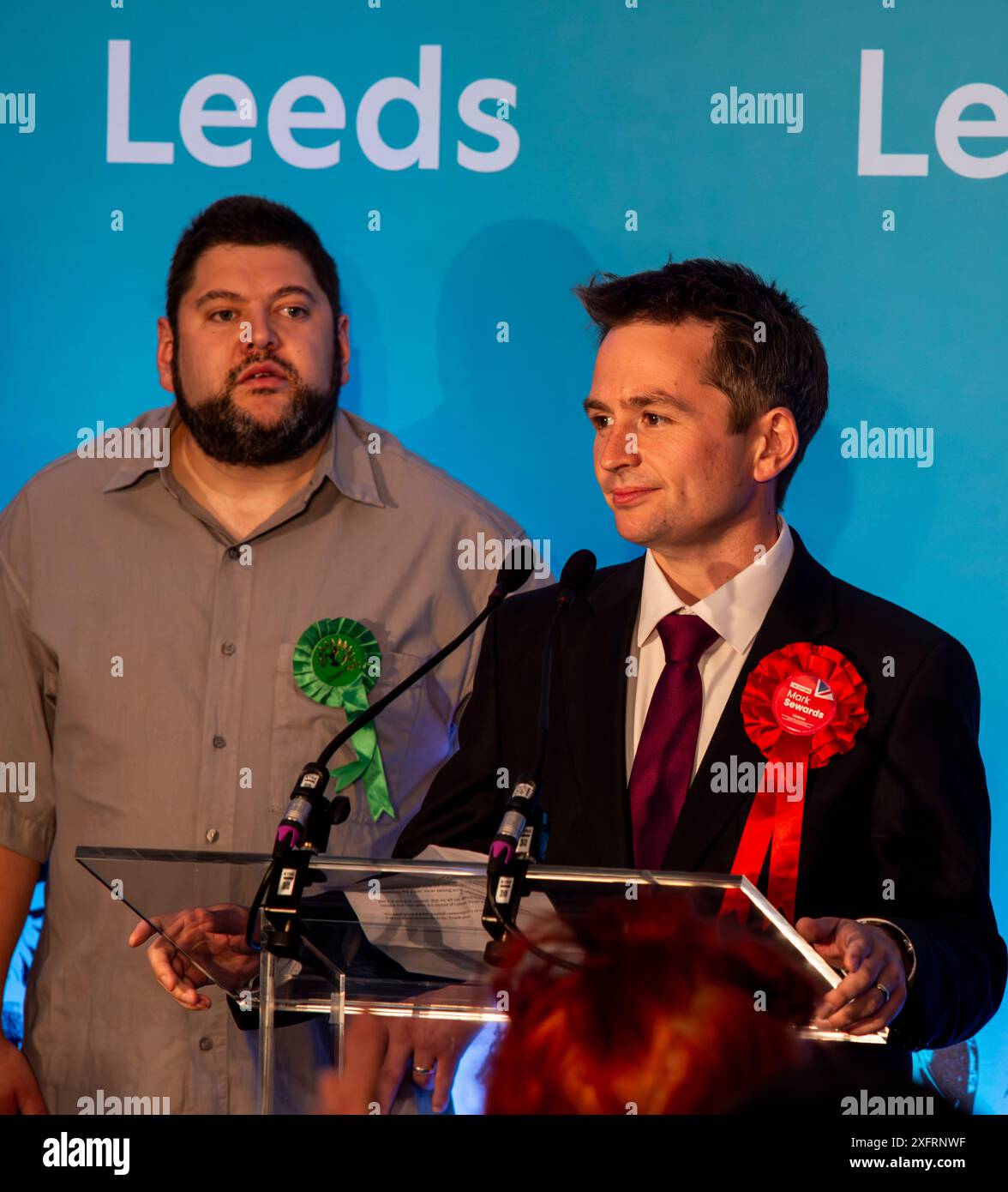 Leeds, UK. 5th July, 2024. At the general election count Labour Mark Seward wins what used to be ...