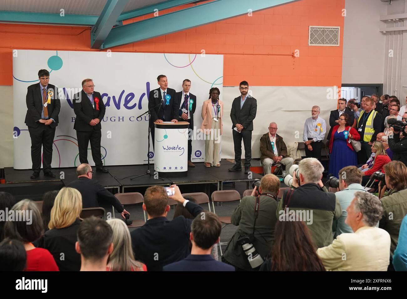 Chancellor of the Exchequer Jeremy Hunt at the declaration for the ...