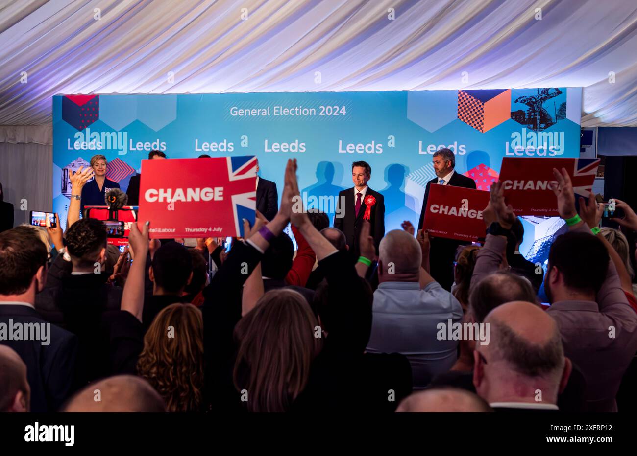 Leeds, UK. 5th July, 2024. At the general election count Labour Mark Seward wins what used to be ...