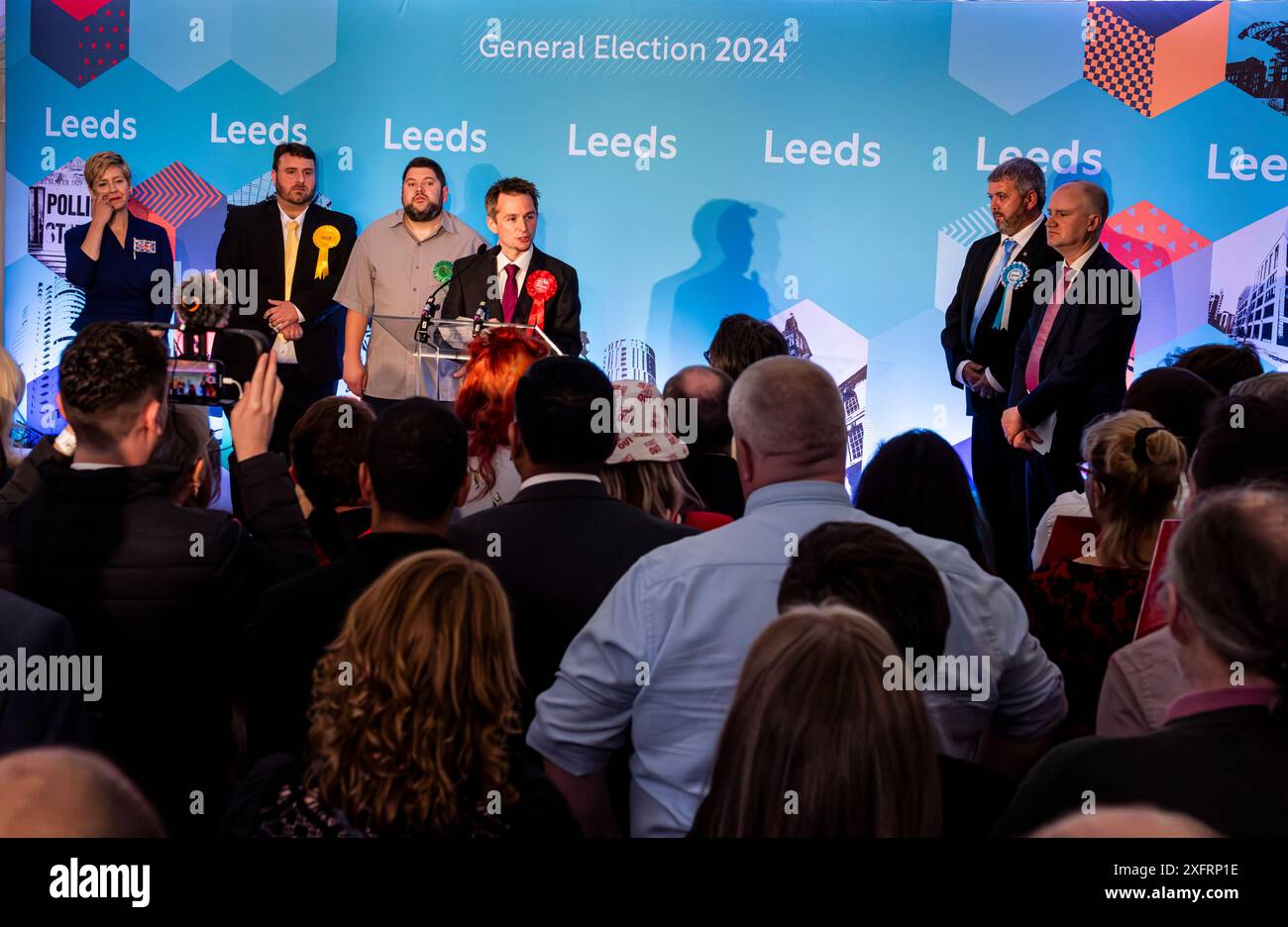 Leeds, UK. 5th July, 2024. At the general election count Labour Mark ...