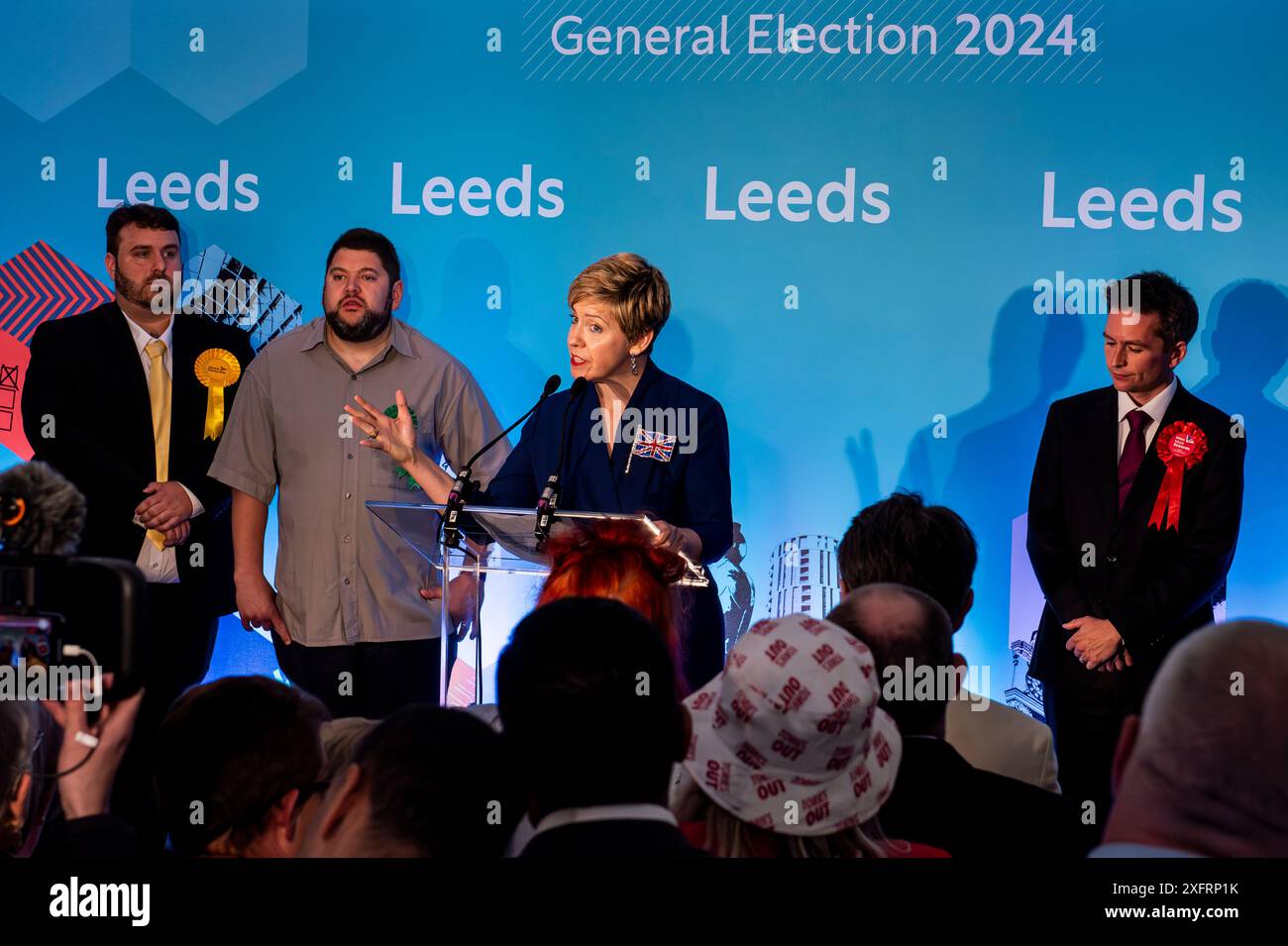 Leeds, UK. 5th July, 2024. At the general election count Labour Mark ...