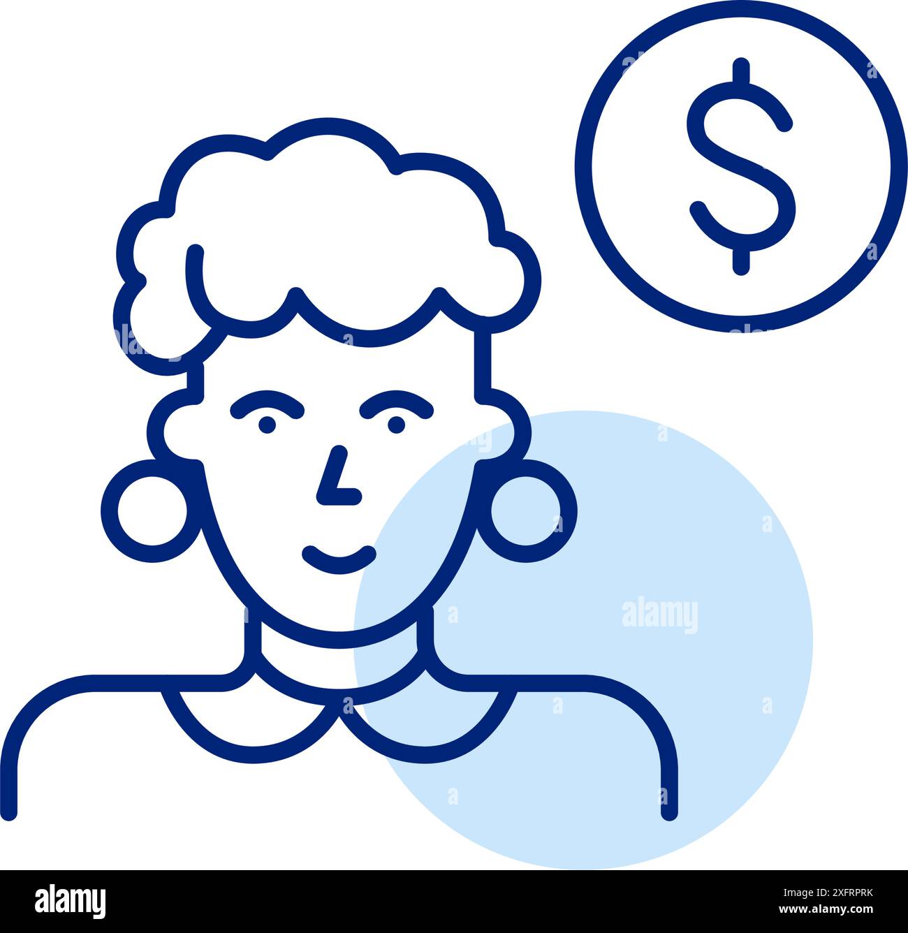 Senior woman and dollar sign. Elderly wealth management. Retirement ...